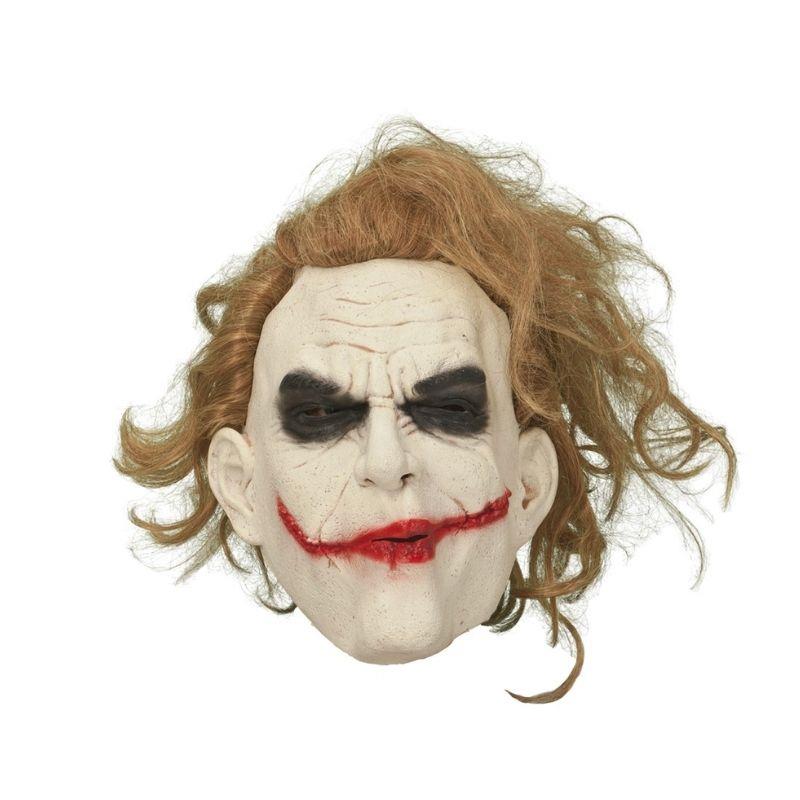 Joker Maske med Hår - Jokeren fra Batman udklædning